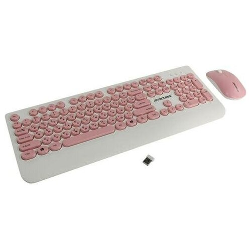 Комплект клавиатура и мышь JET.A Smart Line KM39 W Pink