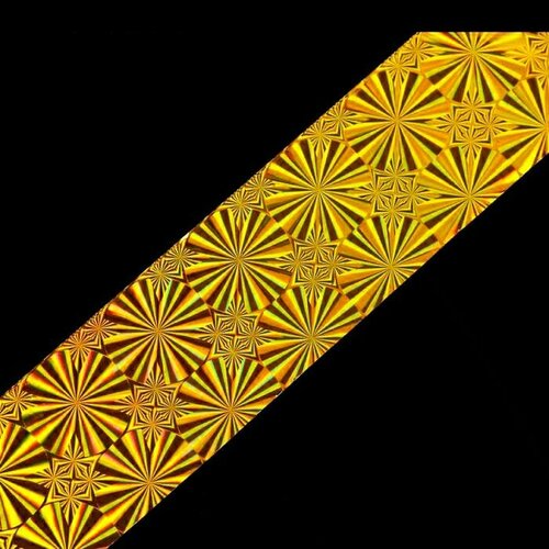Переводная фольга для декора «Круги», 4 × 80 см, в пластиковом футляре, цвет золотистый