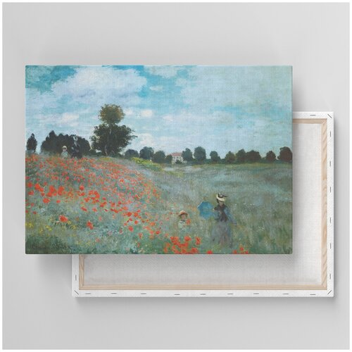 Картина на холсте с подрамником / Monet Claude / Клод Моне - Поле маков у Аржантея