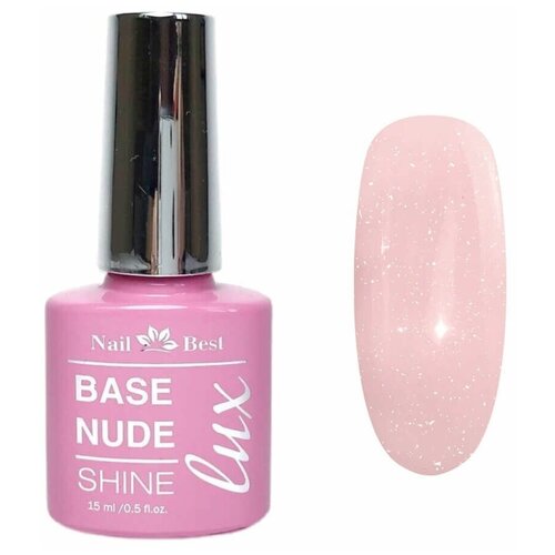 LUX Base Nail Best Nude Shine, 15 g / нюдовая камуфлирующая база c шиммером