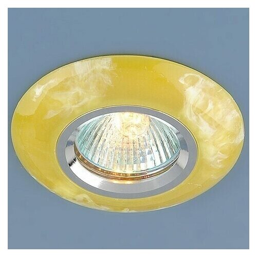 Светильник точечный 6061 MR16 Yellow/ripple желтый встраиваемый Elektrostandard