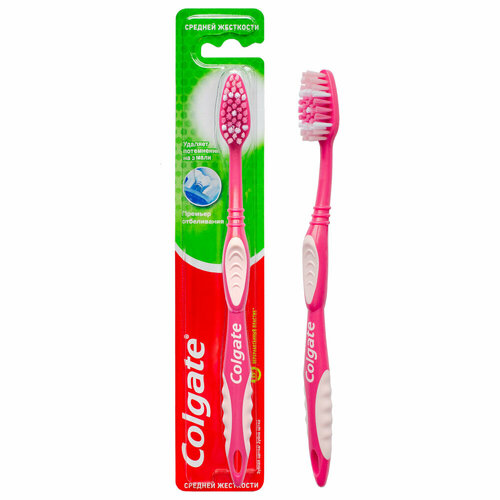 Зубная щетка COLGATE "Премьер отбеливания", средней жесткости, 8850006330449 упаковка 4 шт.