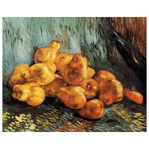 Репродукция на холсте Натюрморт с грушами (Still Life with Pears) Ван Гог Винсент 63см. x 50см.