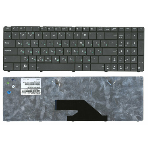 Клавиатура для ноутбука Asus V118502BS1 черная, прямой шлейф