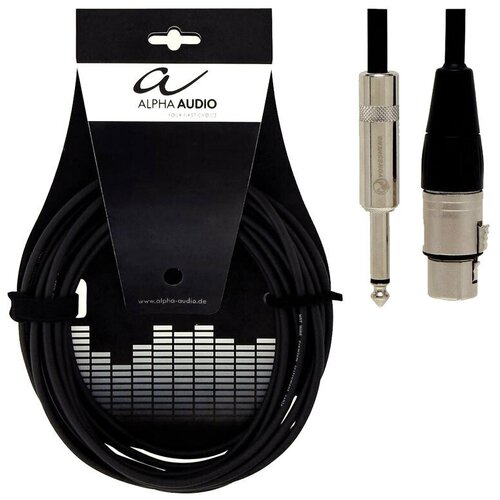 Кабель аудио 1xJack - 1xXLR Alpha Audio Pro Line 6.0 m 190580