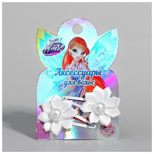 Набор зажимов с цветком, 6 х 7,2 см, 2 шт "Феи", WINX