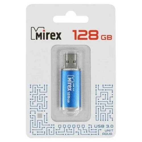 Флеш накопитель 128GB Mirex Unit, USB 3.0, Синий