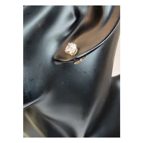 Комплект серег XUPING JEWELRY, Swarovski Zirconia, размер/диаметр 5 мм, золотой