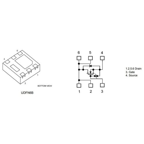 Микросхема SSM6K504NU N-Channel MOSFET 30V 9A UDFN6B