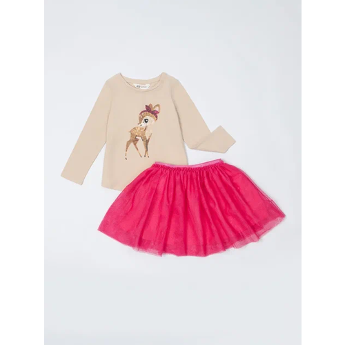 Комплект одежды H&M, размер 110/116, бежевый, розовый
