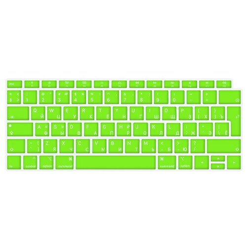 Накладка на клавиатуру Viva для Macbook Air 13 2018 - 2019, Rus/Eu, силиконовая, зеленая