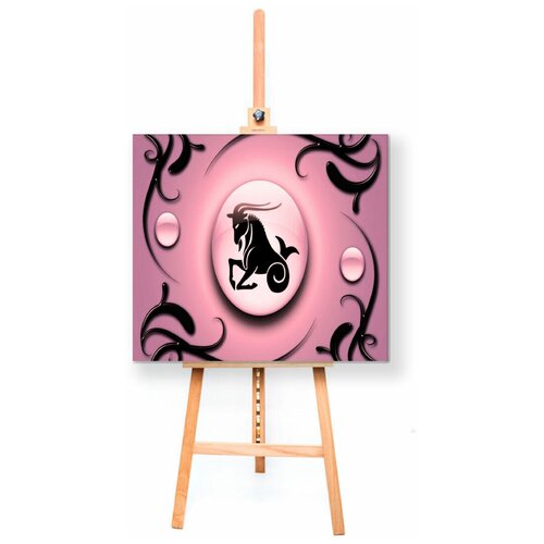 Интерьерная картина Coolpodarok Знаки Зодиака Козерог Розовый фон