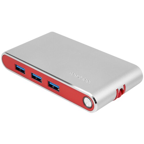 USB-концентратор  Rombica Type-C Hermes, разъемов: 3, 9.6 см, red