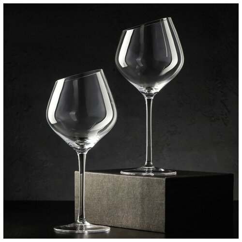 Набор бокалов для вина Magistro «Иллюзия», 550 мл, 10×24 см, 2 шт, цвет прозрачный