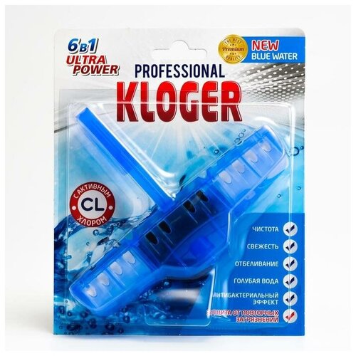 Чистящее средство для унитазов "Kloger Proff", подвеска 6 в 1, с хлором, 1 шт./В упаковке шт: 1