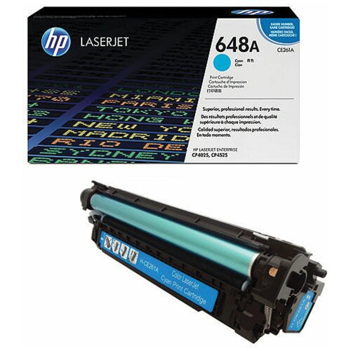 Картридж лазерный HP (CE261A) ColorLaserJet CP4025/ 4525, голубой, оригинальный, ресурс 11000 страниц