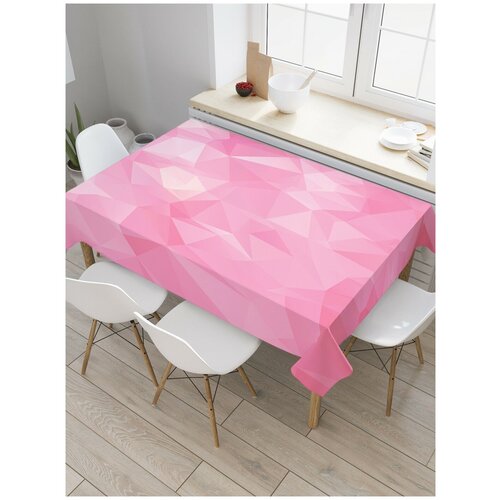 Скатерть прямоугольная JoyArty на кухонный стол "Горы призм" из оксфорда, 120x145 см