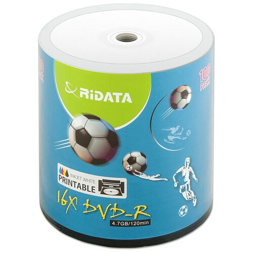 Диск DVD-R RiData 4,7Gb 16x Printable bulk, упаковка 100 шт.