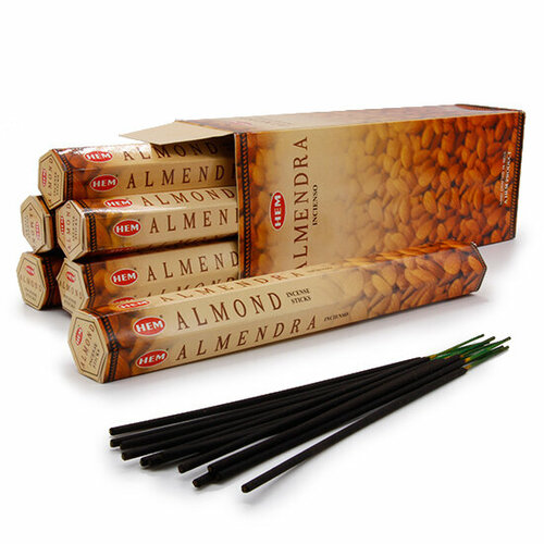 Hem Incense Sticks ALMOND (Благовония миндаль, Хем), уп. 20 палочек.