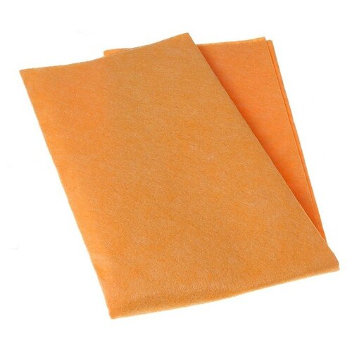 Салфетка бытовая для пола "Универсальная", 50x60 см, вискоза, цвет оранжевый./В упаковке шт: 4