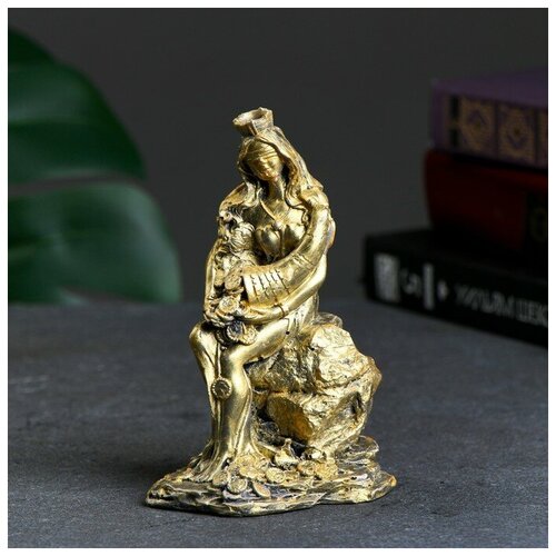 Фигура "Богиня Фортуна с рогом изобилия" золотой, 13х8х8см./В упаковке шт: 1