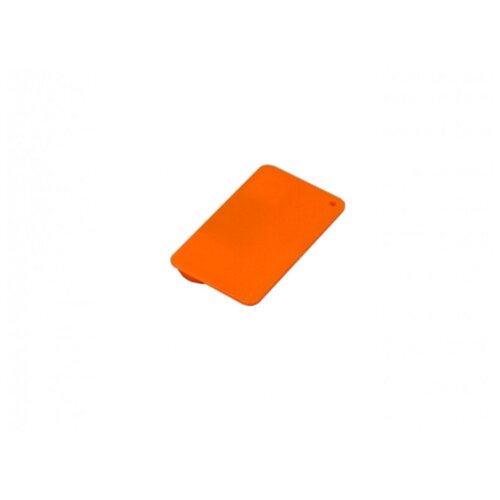 Флешка для нанесения логотипа виде пластиковой карточки (128 Гб / GB USB 2.0 Оранжевый/Orange MINI_CARD1 Гравировка)