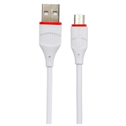 Кабель Borofone BX17, micro USB - USB, 2,4 А, 1 м, белый