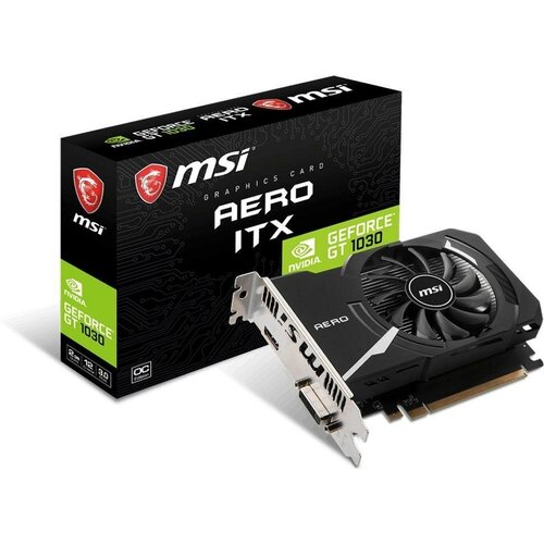 Видеокарта MSI GeForce GT 1030 2048 МБ (GT 1030 AERO ITX 2GD4 OC)
