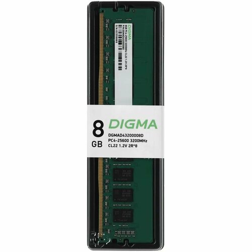 Оперативная память Digma DDR4 3200 MHz 8 ГБ (PC4-25600) DIM 288-pin (DGMAD43200008D)