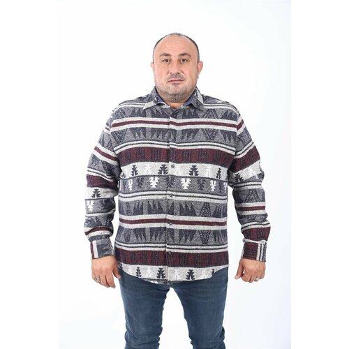 Рубашка MOCGRANDE, размер 9XL, серый
