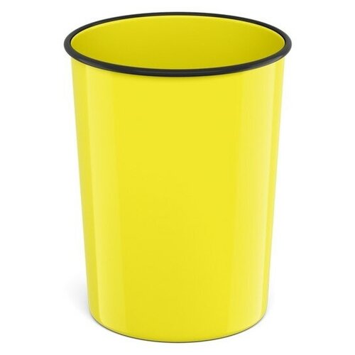 ErichKrause Корзина для бумаг и мусора 13.5 литров ErichKrause Neon Solid, литая, жёлтая