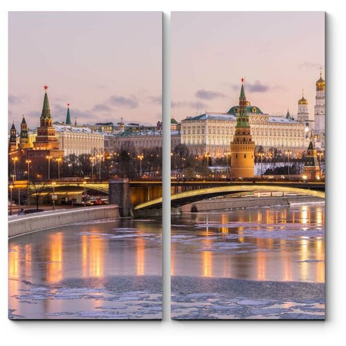 Модульная картина Зимнее утро в Москве140x140