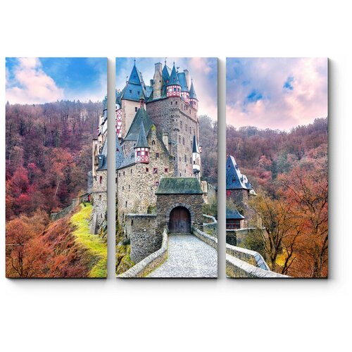 Модульная картина Сказочный замок в горах 170x122