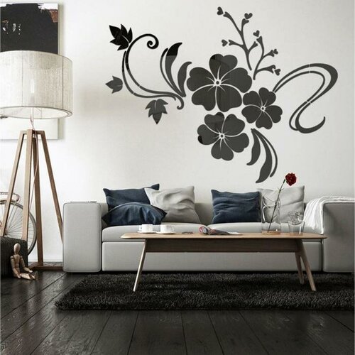 TAKE IT EASY Наклейки интерьерные "Цветы", декор на стену, панно 124 х 165 см