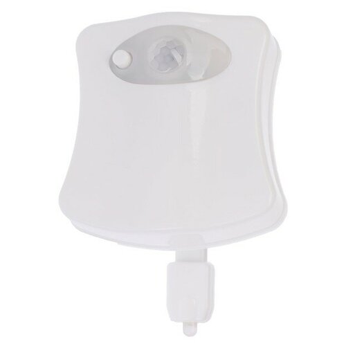 Светильник для туалета с датчиком движ, RGB, 3 Вт, IP68, от бат. 3*AAA, белый