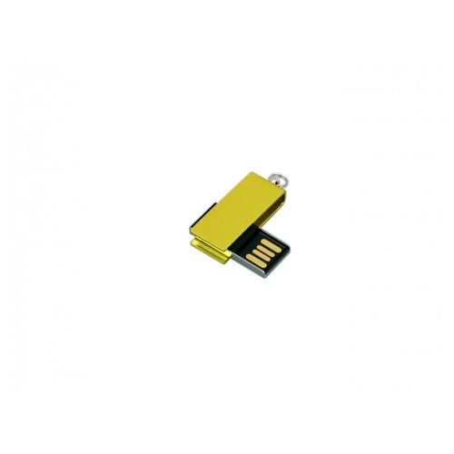 Металлическая флешка с мини чипом в цветном корпусе (4 Гб / GB USB 2.0 Желтый/Yellow minicolor1 Flash drive)