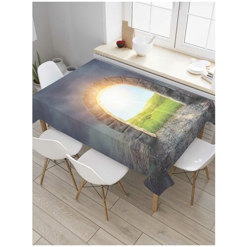 Скатерть прямоугольная JoyArty на кухонный стол "Магический портал" из оксфорда, 180x145 см