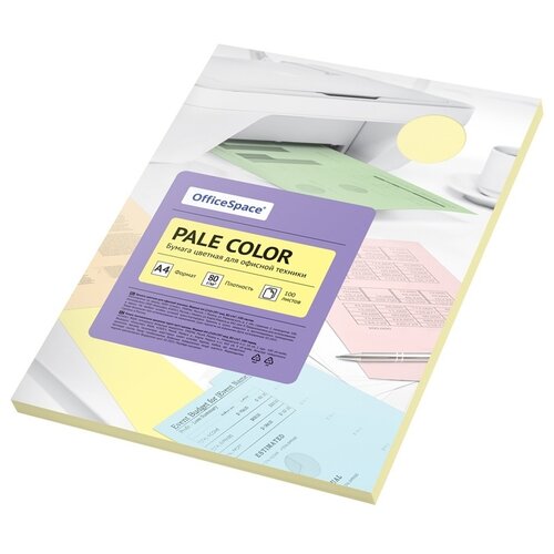 Бумага цветная ArtSpace OfficeSpace, Pale Color, A4, 80 г/м, 100 листов, оранжевый (PC_38234)