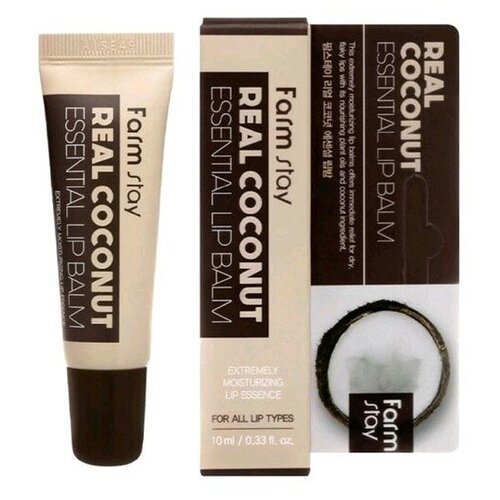 Farmstay Бальзам для губ с экстрактом кокоса Real Coconut Essential Lip Balm, прозрачный