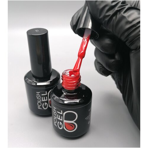 Гель-лаковое цветное покрытие Polish gel RED 15 ml