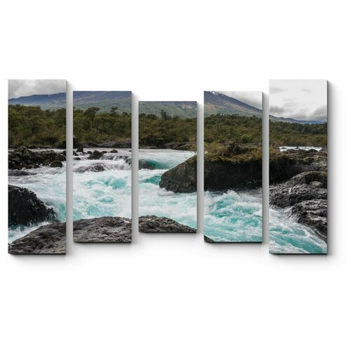 Модульная картина Водопады в чилийском национальном парке 120x72