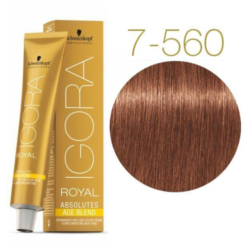 Schwarzkopf Professional Royal крем-краска Absolutes, 7-560 средний русый золотистый шоколадный