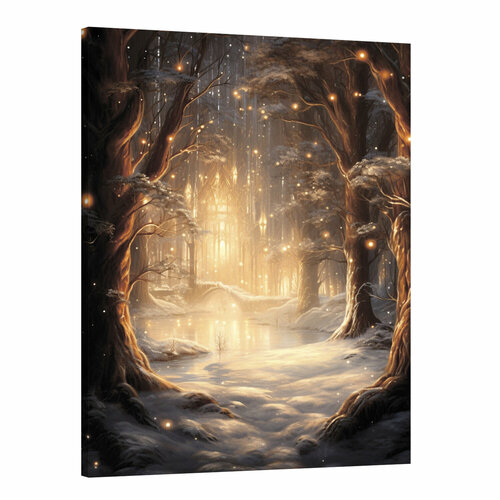 Интерьерная картина 50х70 "Тайны зимнего Имболка"