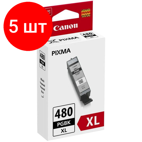 Комплект 5 штук, Картридж струйный Canon PGI-480XL PGBK 2023C001 чер. для Pixma TS6140/8140
