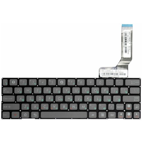 Клавиатура для ноутбука Asus Eee Pad SL101 Series. Плоский Enter. Серая, без рамки. PN: V125862AK1