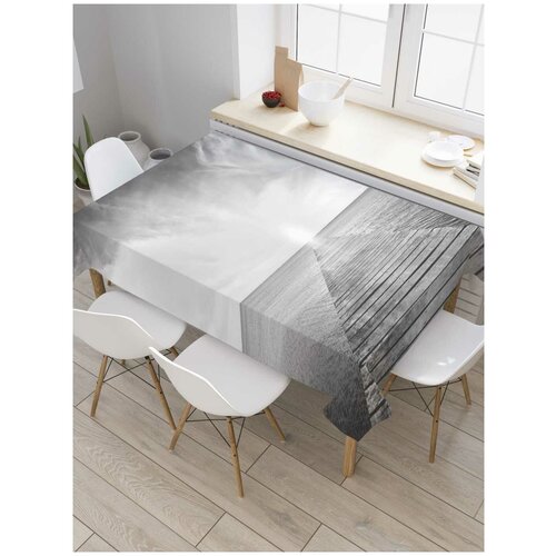 Скатерть прямоугольная JoyArty на кухонный стол "Пешком к солнцу" из оксфорда, 180x145 см