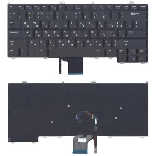 Клавиатура для ноутбука Dell Latitude E7000, E7420, E7440 черная с трекпойнтом
