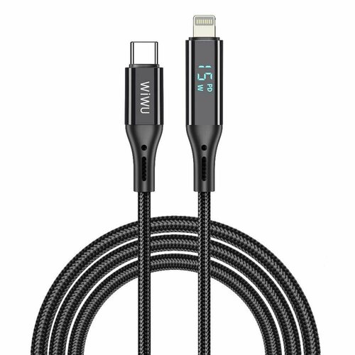 Кабель для айфона WiWU Thor Type-C - Lightning 30Вт, Wi-C020, 1.2 метра, черный