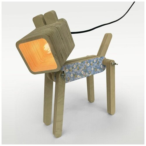 Настольная лампа светильник "Собака" модель узор - 1077