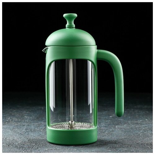 Чайник заварочный френч - пресс Magistro «Хельсинки», 350 мл, стекло, цвет зелёный
